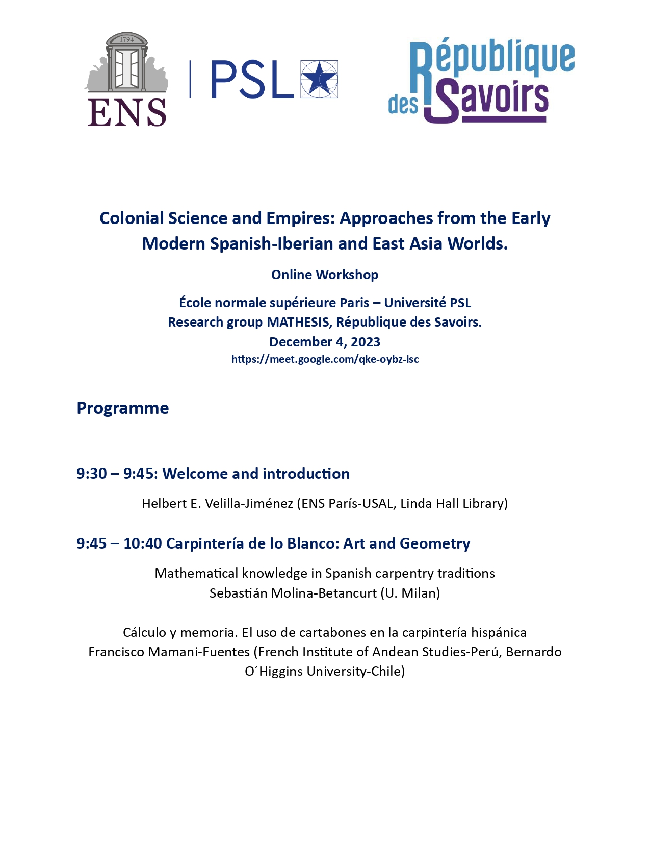 Colonial Science and Empires: Approaches from the Early Modern Spanish ...